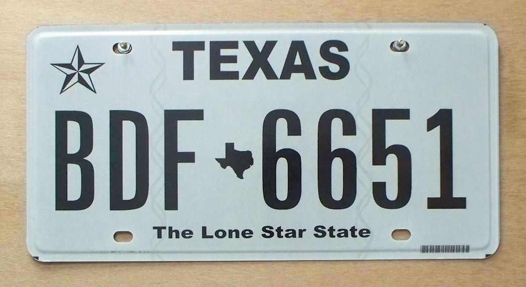 Texas License Plates For Sale